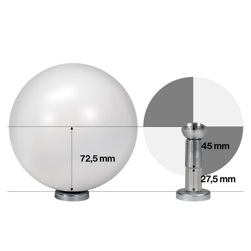 Round checkerboard target 6" with magnetic connection, 99,00