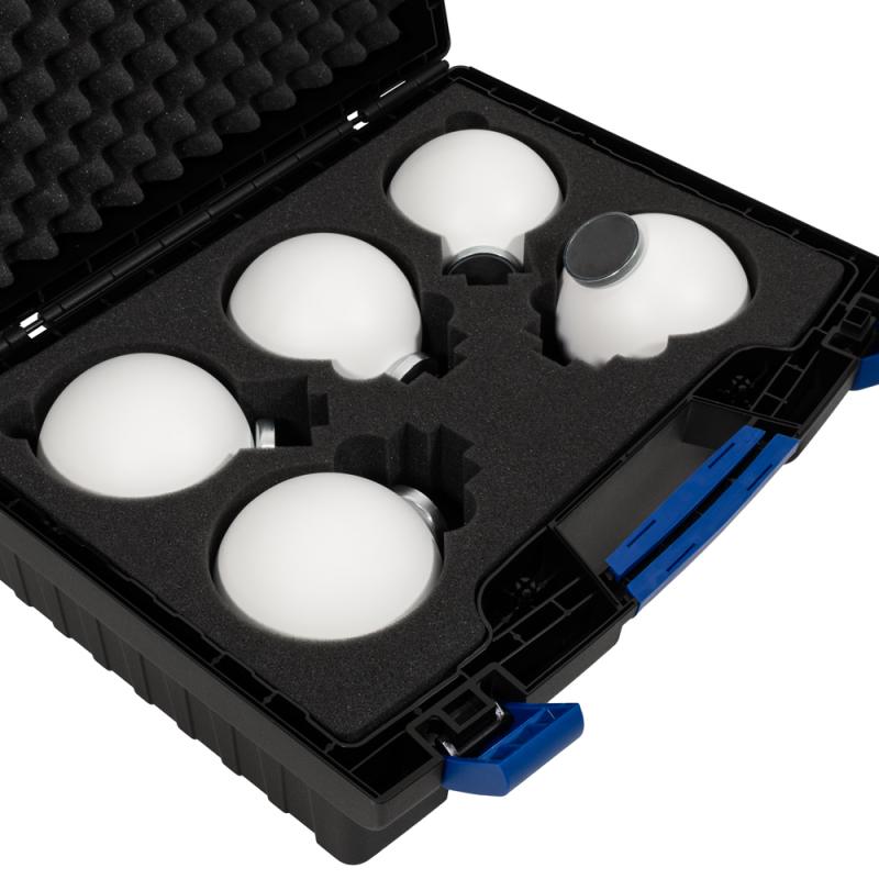 Set consisting of 5 laser scanner reference spheres Ø100mm with magnet - La