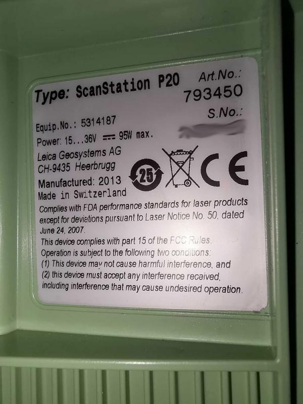Used Leica ScanStation P20 - Laserscanning Europe Online Shop
