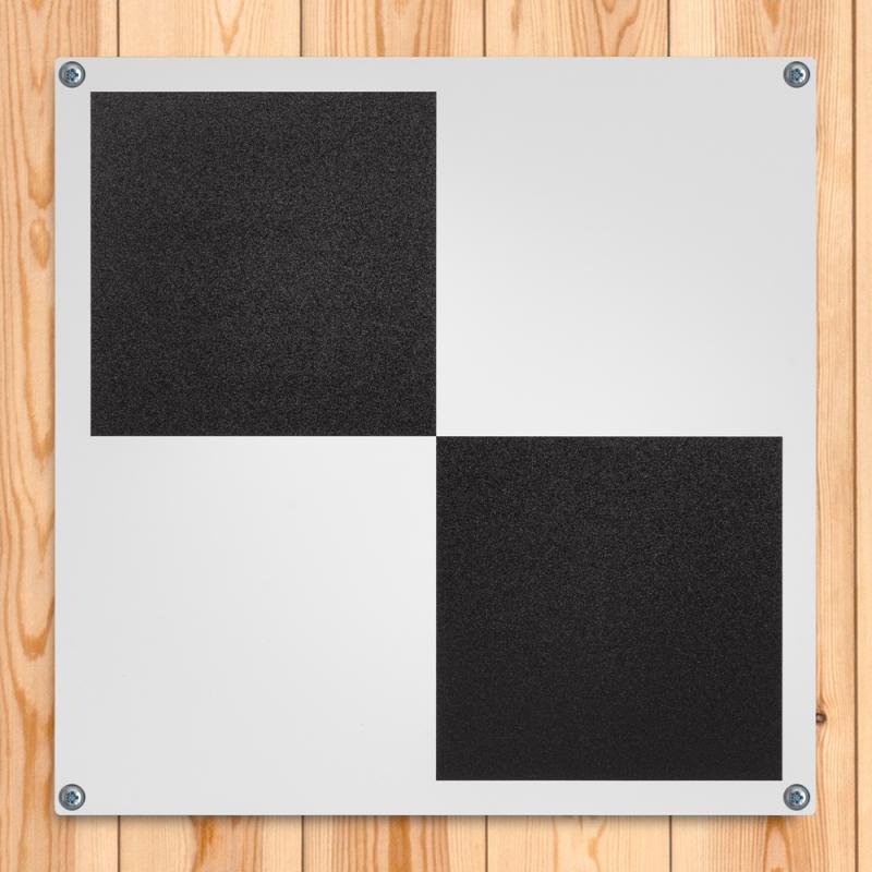 Checkerboard target as a permanent reference marker in various sizes - Lase