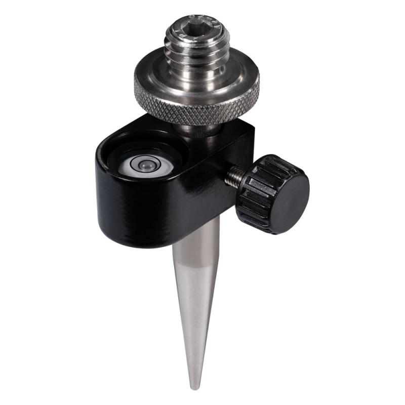 Mini prism pole tip with circular level (L=100mm) - Negozio online Lasersca