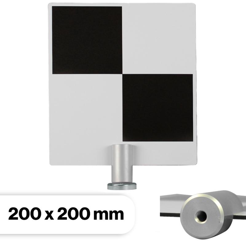 Small laser scanner target plates - M8 thread + magnet - Laserscanning Euro